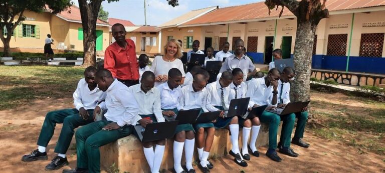 Luwero SS receives a donation of 20 laptops from Ms. Claudia Duerr